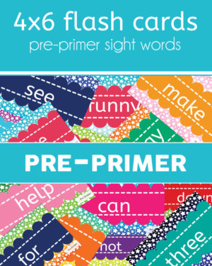 Pre-Primer Sight Words - Flashcards - One Beautiful Home