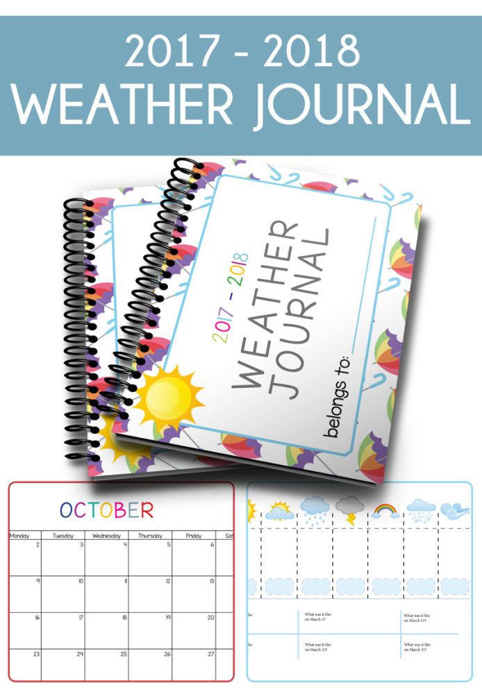 Weather Journal, perfect for kids! >> One Beautiful Home Blog